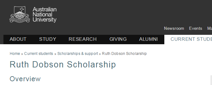 Ruth Dobson Scholarship, Australia