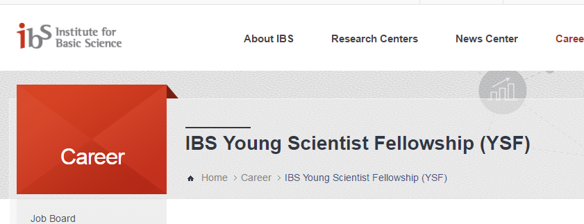 Institute for Basic Science Young Scientist Fellowship, Korea