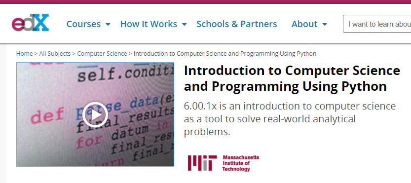 Massachusetts Institute of Technology Online Course - Introduction to ...