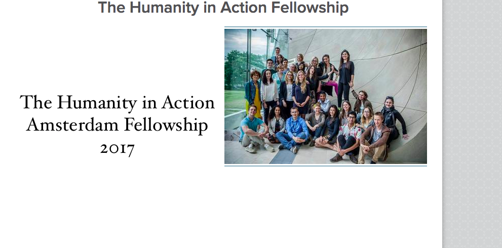Humanity in Action Fellowship 2017, The Netherlands