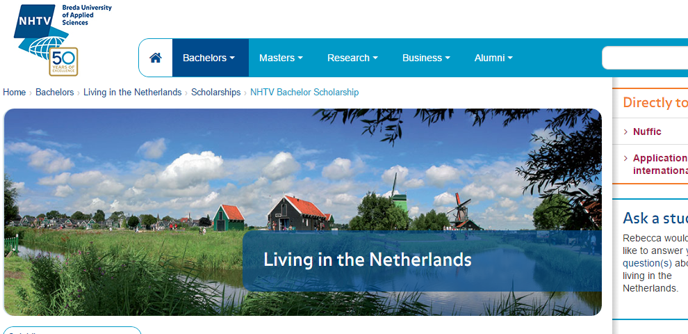 NHTV Bachelor Scholarship 2017 at the Breda University of Applied ...