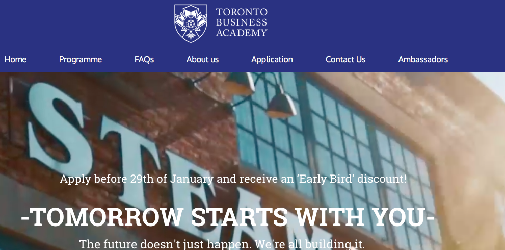 Toronto Business Academy Summer School 2017, Canada